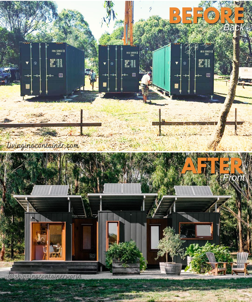 3 x 20ft Shipping Containers Turn Into Amazing Compact Home - Australia ...