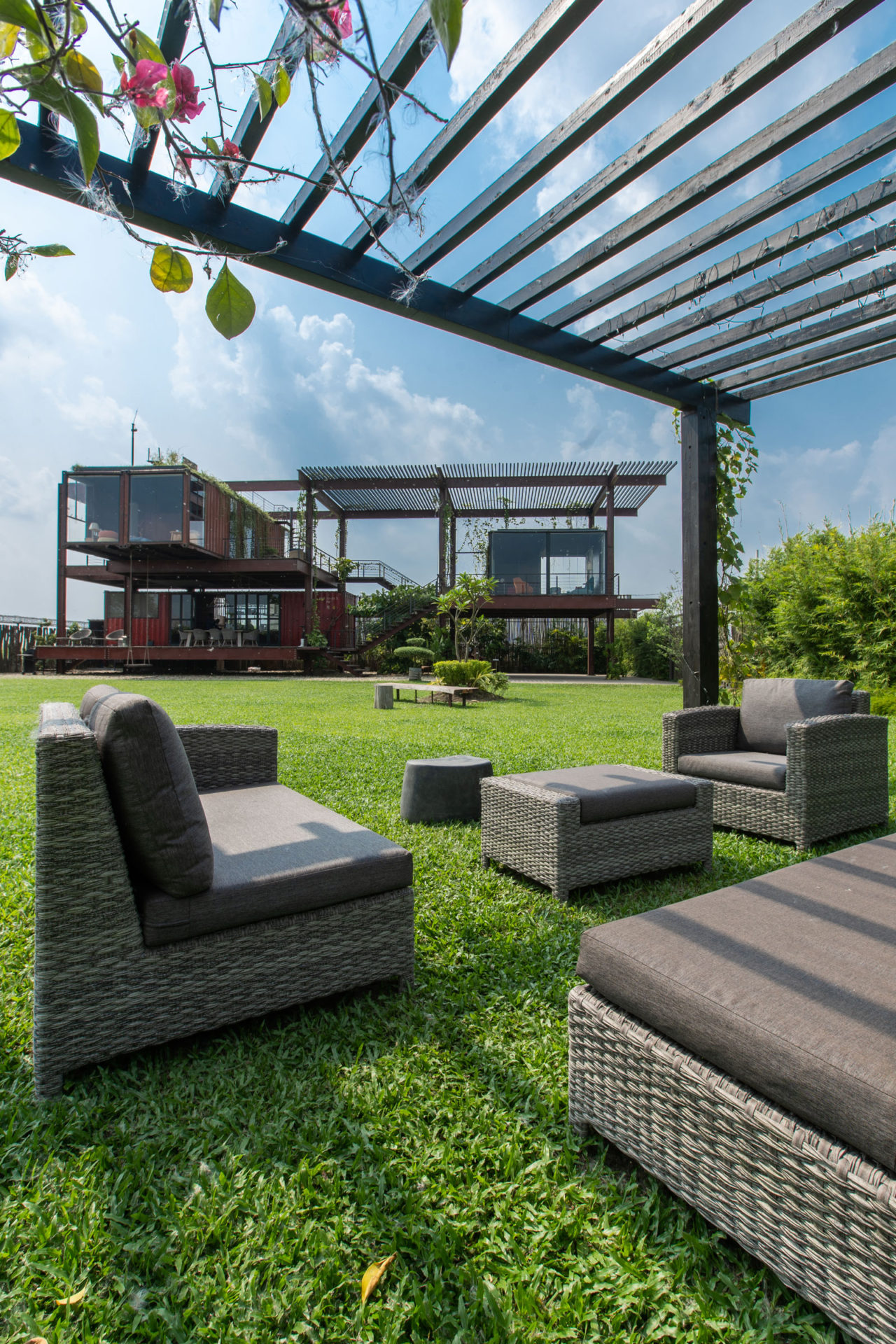 Breezy Shipping Container House is Wealthy in Glass and Greenery ...