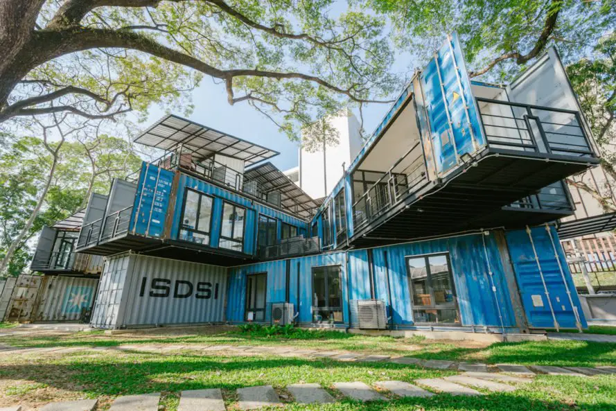 Campus is Built From 22 Recycled Shipping Containers - Thailand