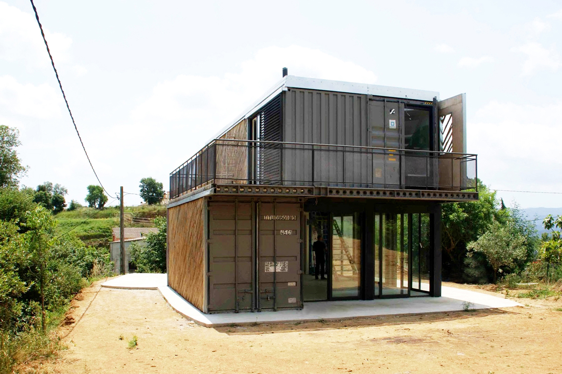 Container House Built From Recycled and Reused Material - Spain