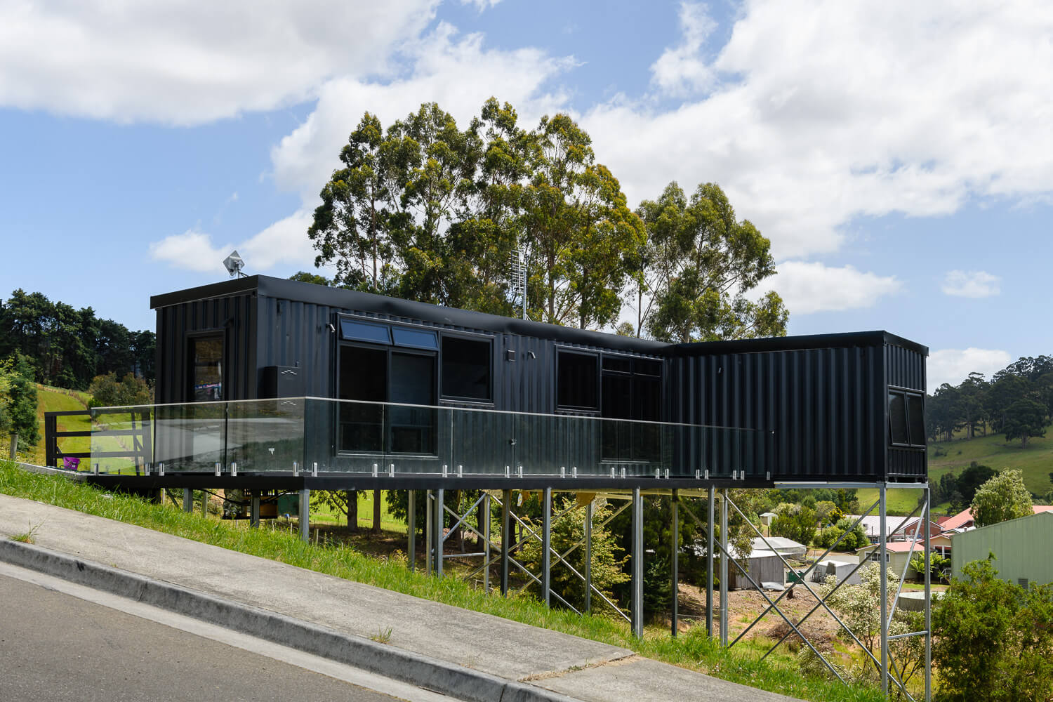 Elevated Container House with Ocean Views - Tasmania, Australia