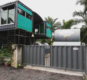 A Small Home Built Using Cargo Container at Malaysia