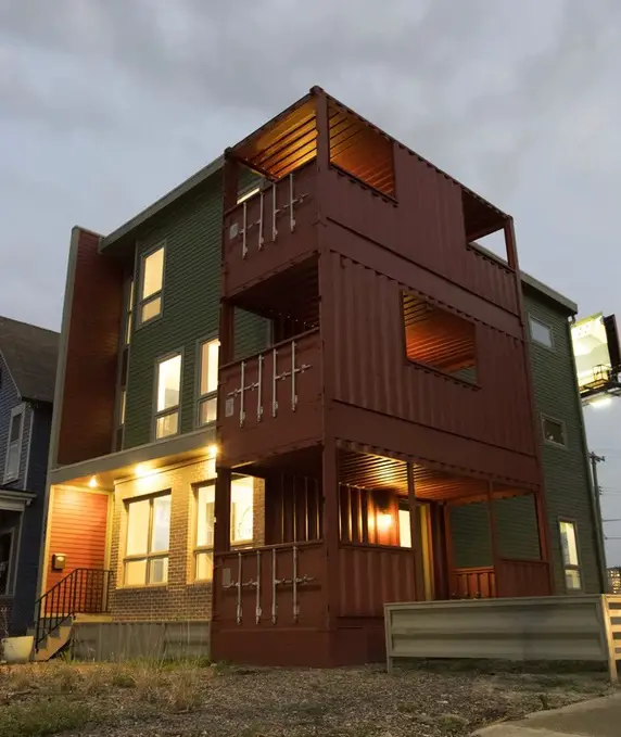 Detroit Container House Made with 9 Shipping Containers – USA