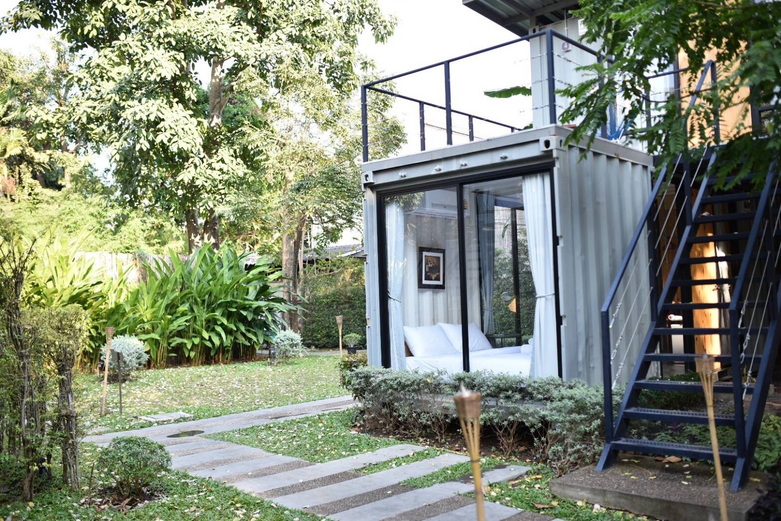 Serene Backyard Container House from Thailand