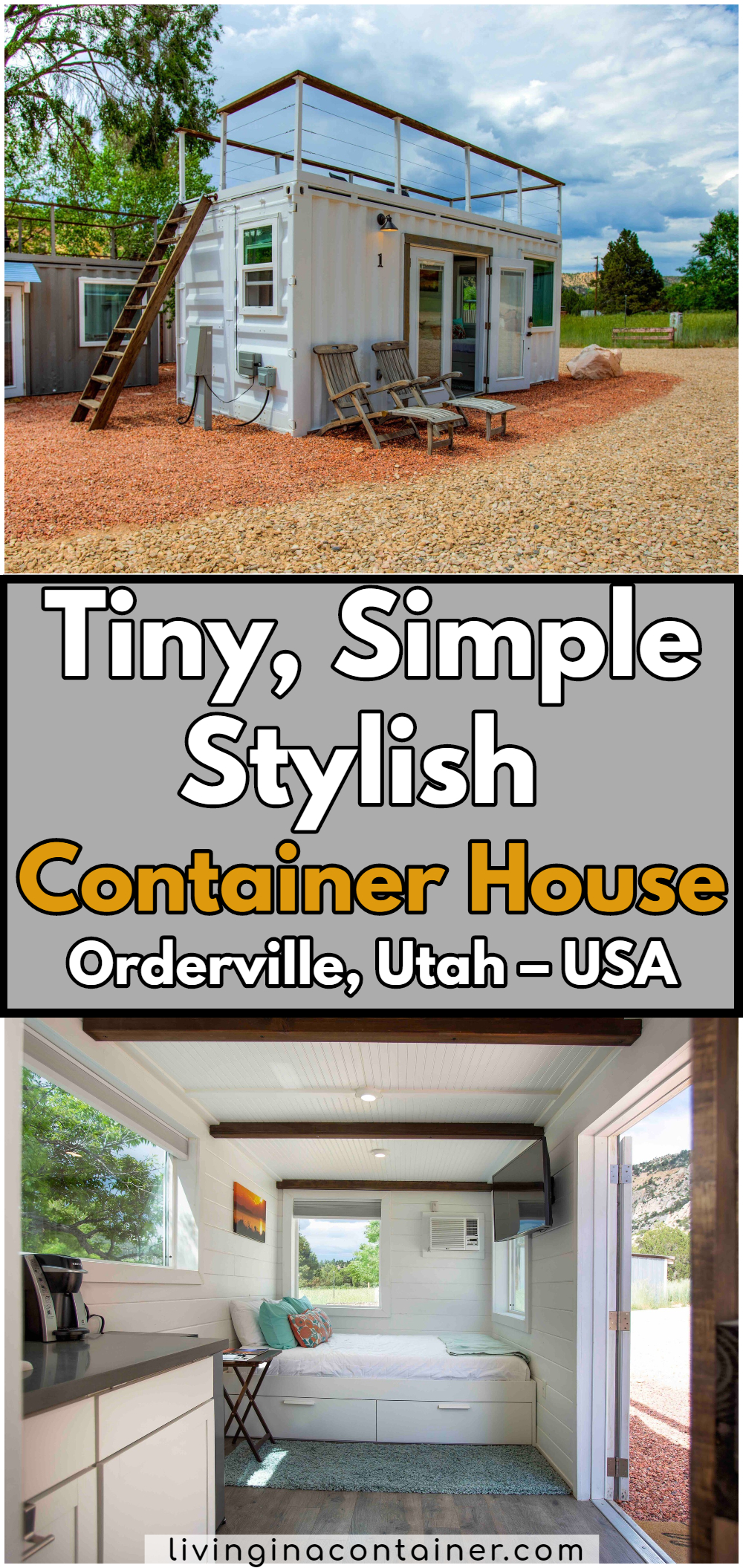 Tiny, Simple and Stylish Container Home from Orderville, Utah - USA