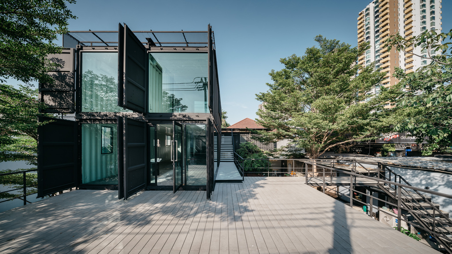 An Impressive Workplace Made of 8 Shipping Containers in Thailand