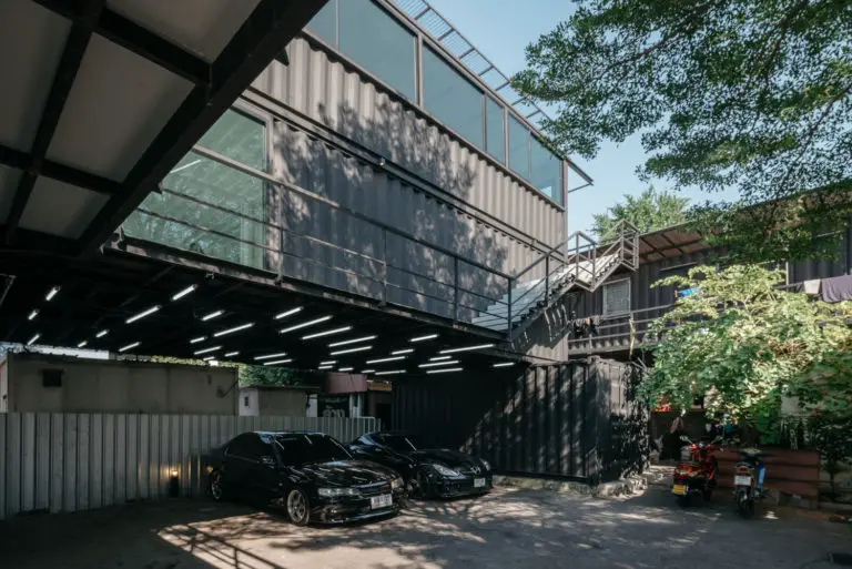 An Impressive Workplace Made of 8 Shipping Containers in Thailand