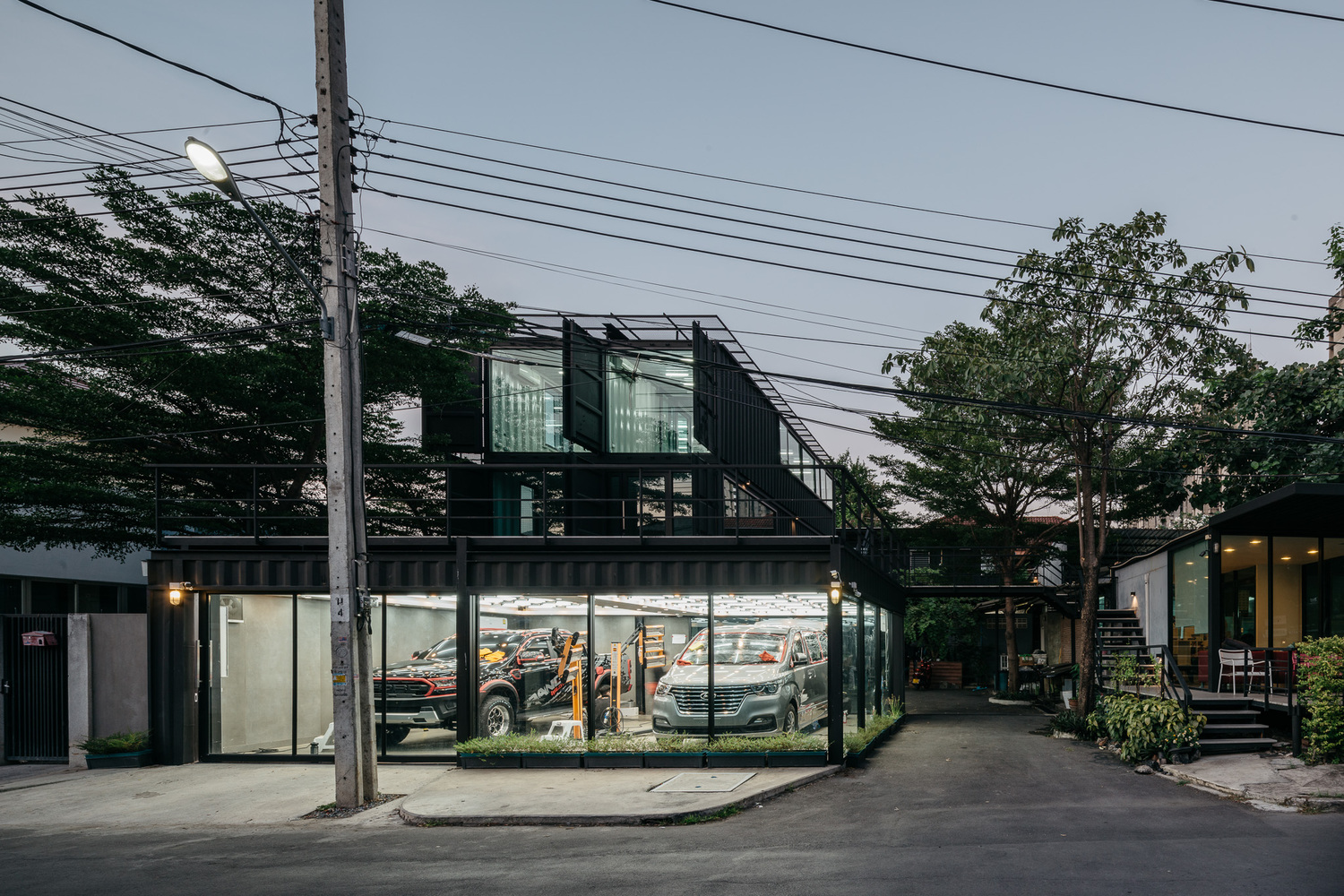 An Impressive Workplace Made of 8 Shipping Containers in Thailand