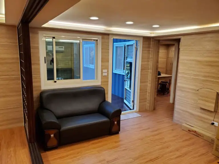 L-Shaped Container House with Amazing Veranda