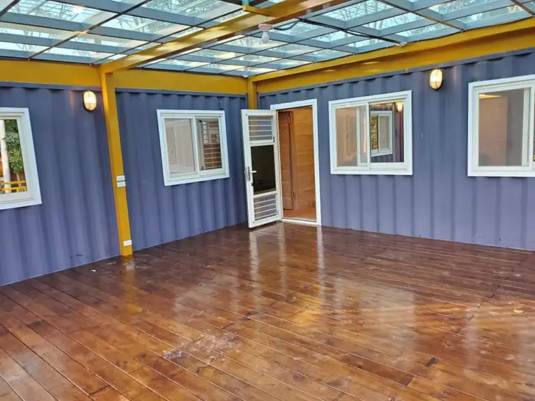 L-Shaped Container House with Amazing Veranda