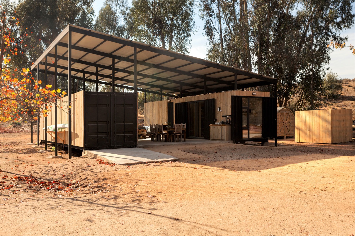 Conversion of Shipping Containers to Wonderful Home in Chile
