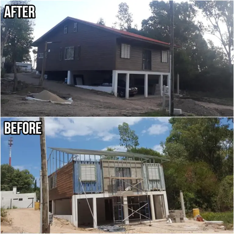 Wooden Covered Container House from Uruguay