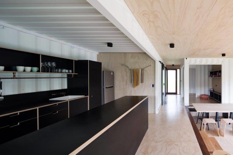 Conversion of four Salvaged Shipping Containers into a Stylish ...