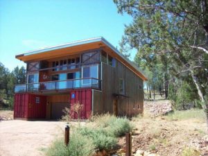 Hybrid Container House made with 5 Shipping Containers in Arizona