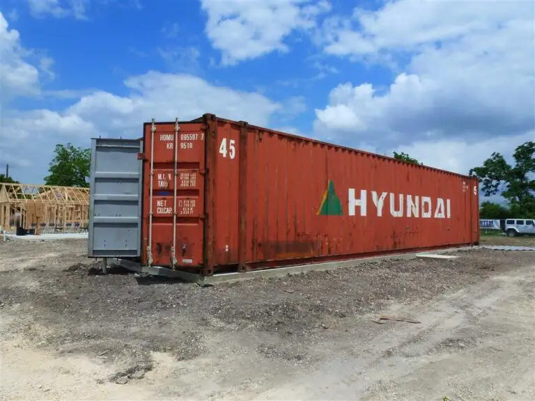 Red Painted Shipping Container House from San Antonio