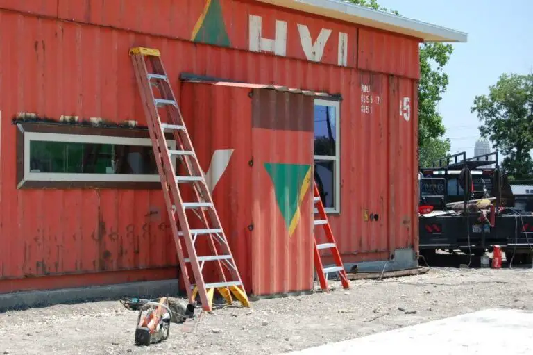 Red Painted Shipping Container House from San Antonio