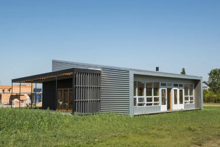 Shipping Container House Built from Processed Recycled Materials in Denmark