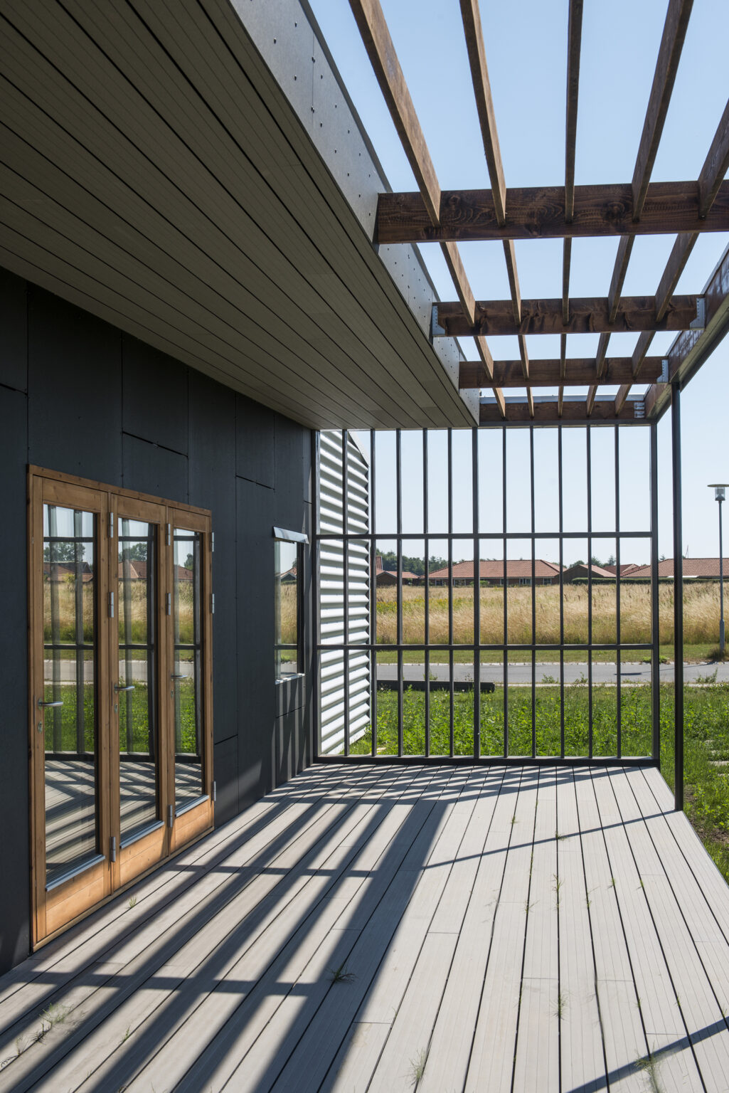 Shipping Container House Built from Processed Recycled Materials in Denmark