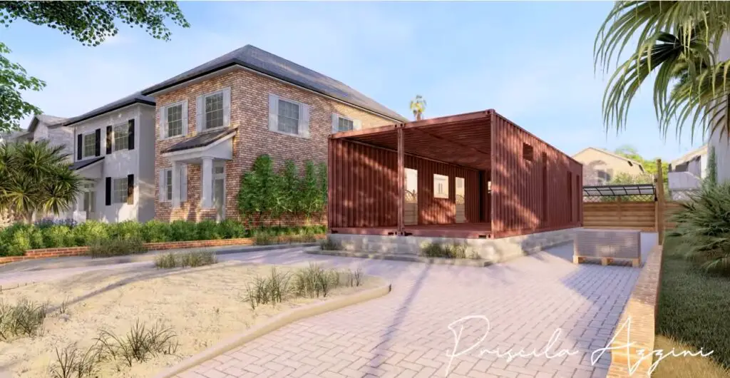 Two Studio Apartment House Using Shipping Containers by Priscila Azzini