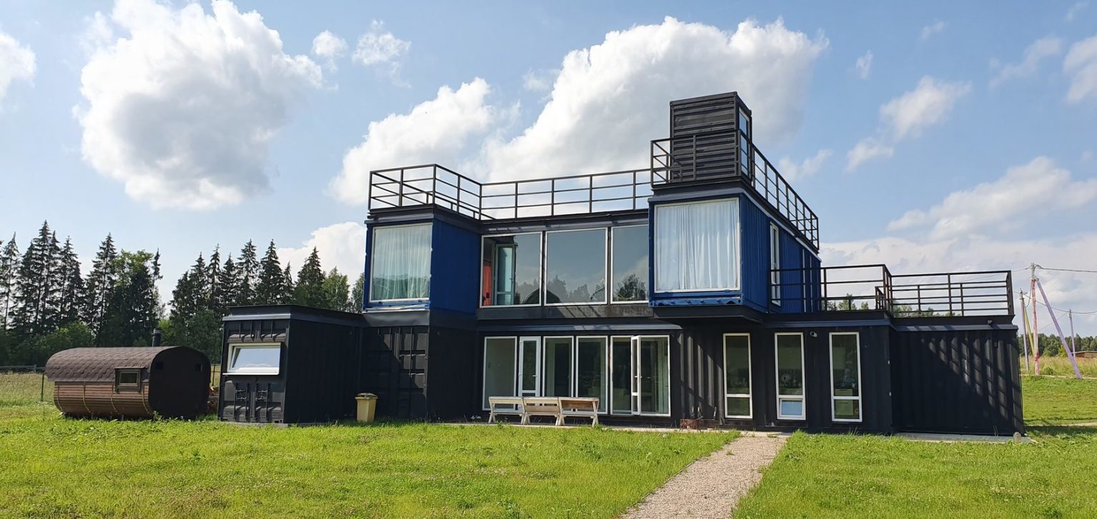 Village Community Area Built with 13 Shipping Containers