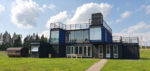 Village Community Area Built with 13 Shipping Containers