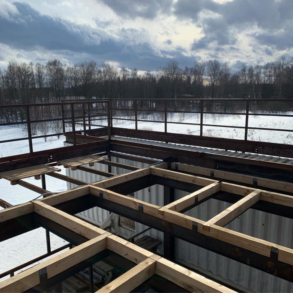 Village Community Area Built with 13 Shipping Containers