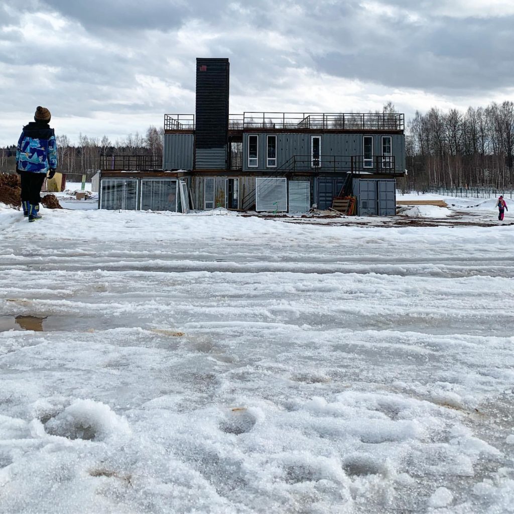 Village Community Area Built with 13 Shipping Containers