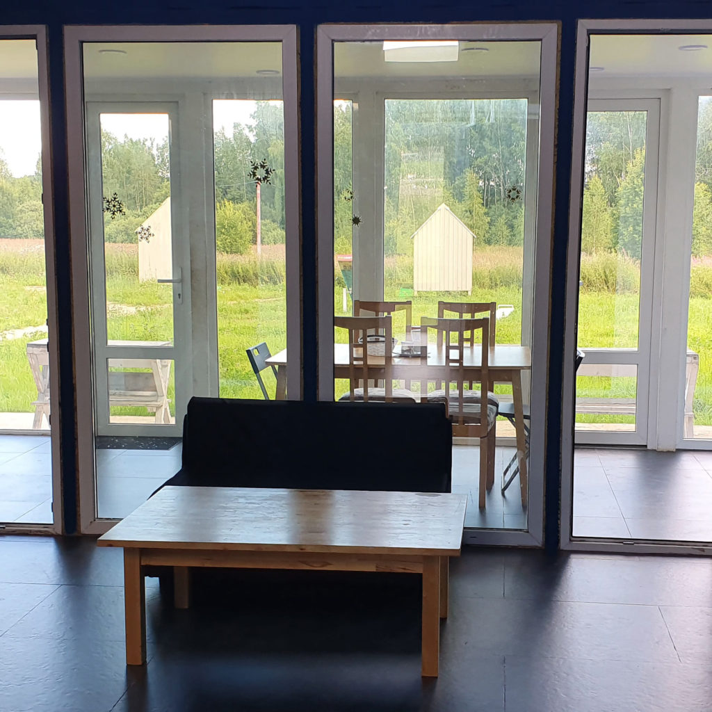 Village Community Area Built with 13 Shipping Containers