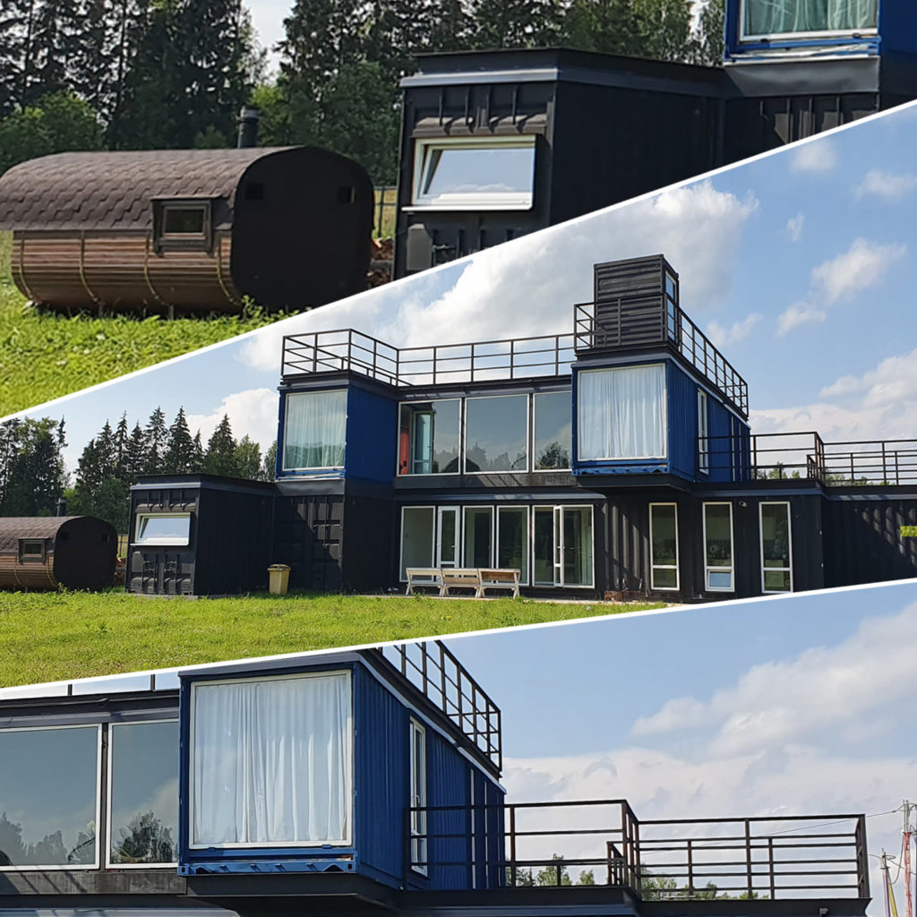 Village Community Area Built with 13 Shipping Containers