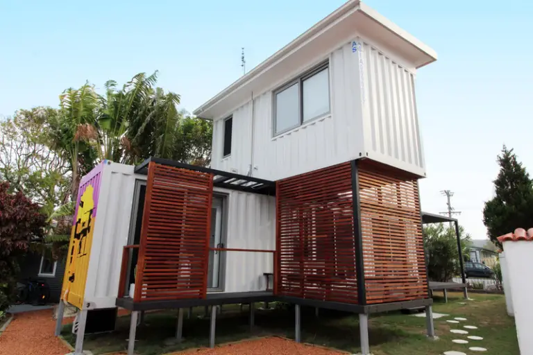 White and Wood Harmony Holiday Container House