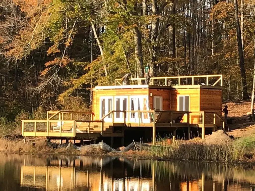 Amazing Shipping Container Transformation by the Lake