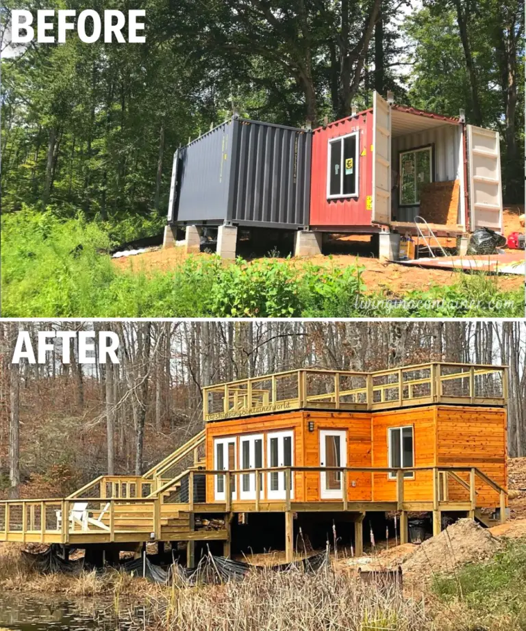 Amazing Shipping Container Transformation by the Lake