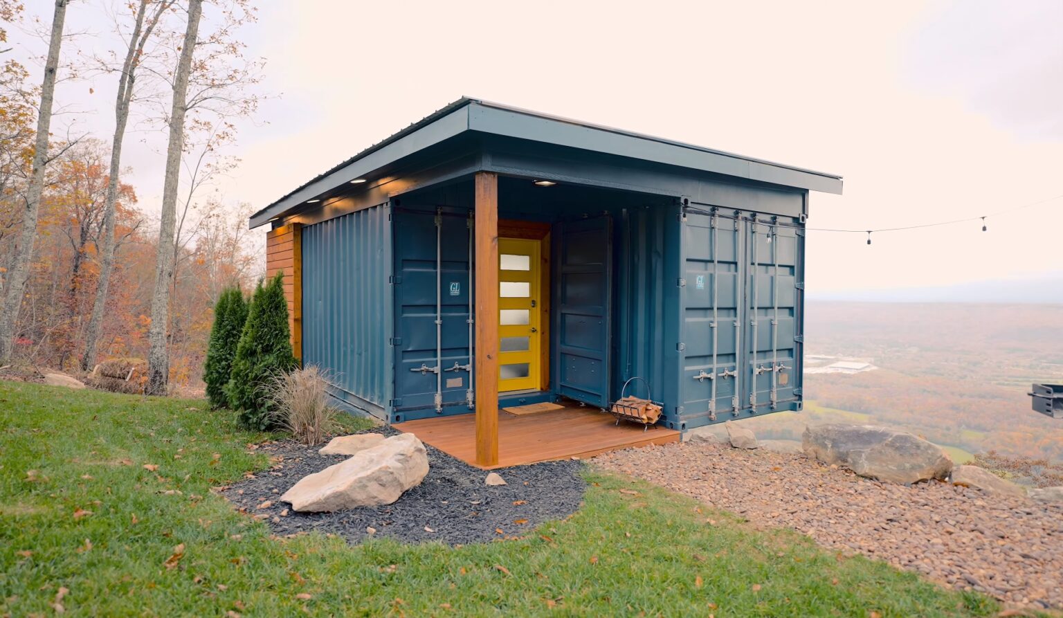 'On The Rocks' Shipping Container House with Fantastic View