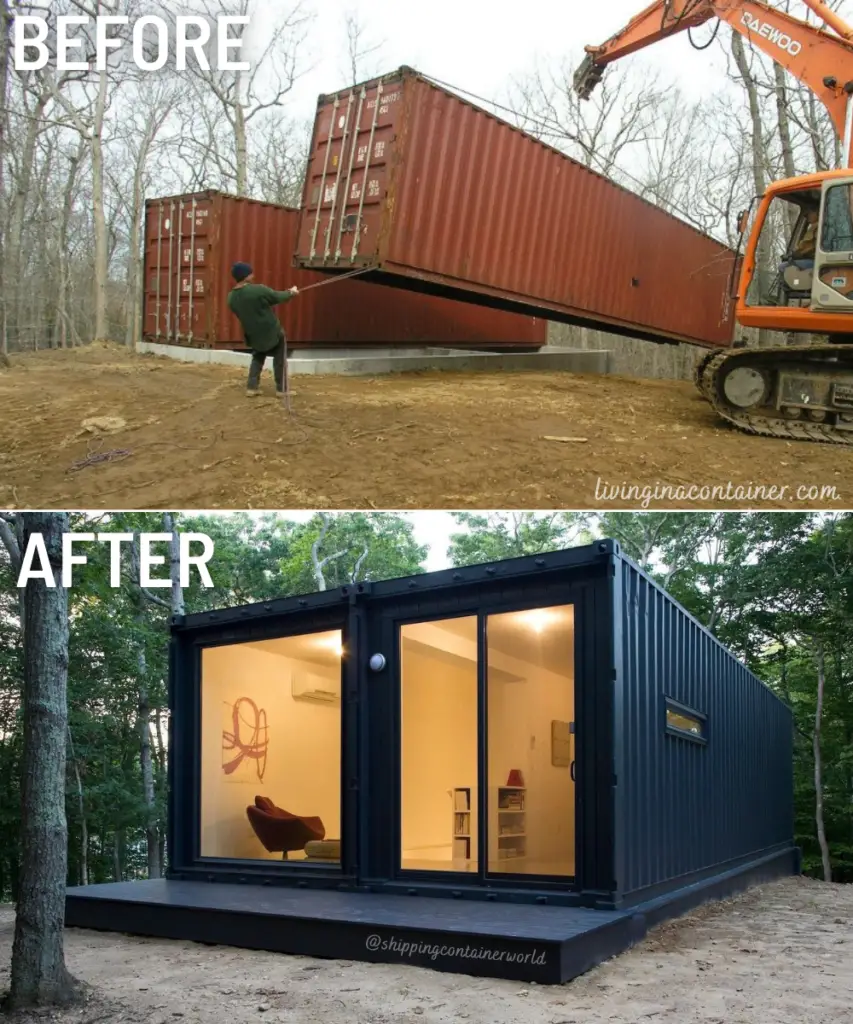 See the two-story Shipping Container House with a Basement in the ...