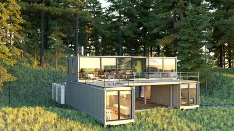Shipping Container House Model for Family of 4 People
