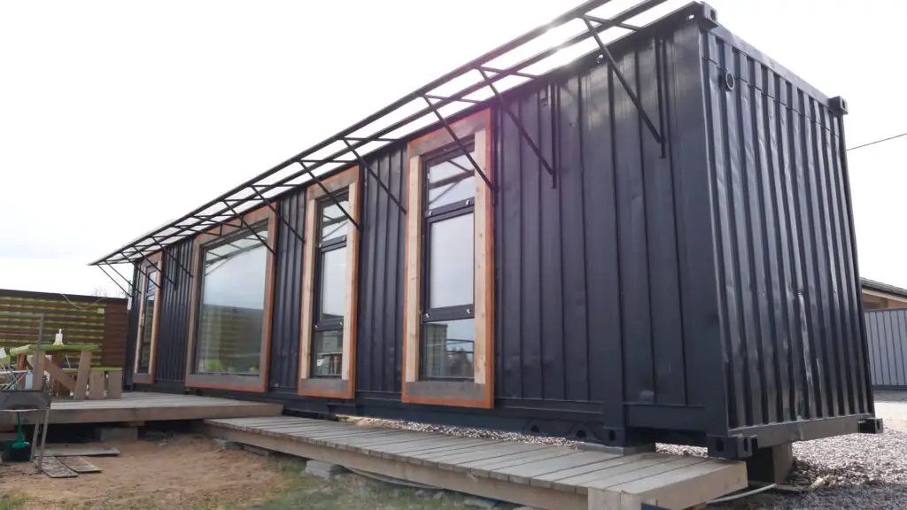 Shipping Containers House with Panoramic Windows