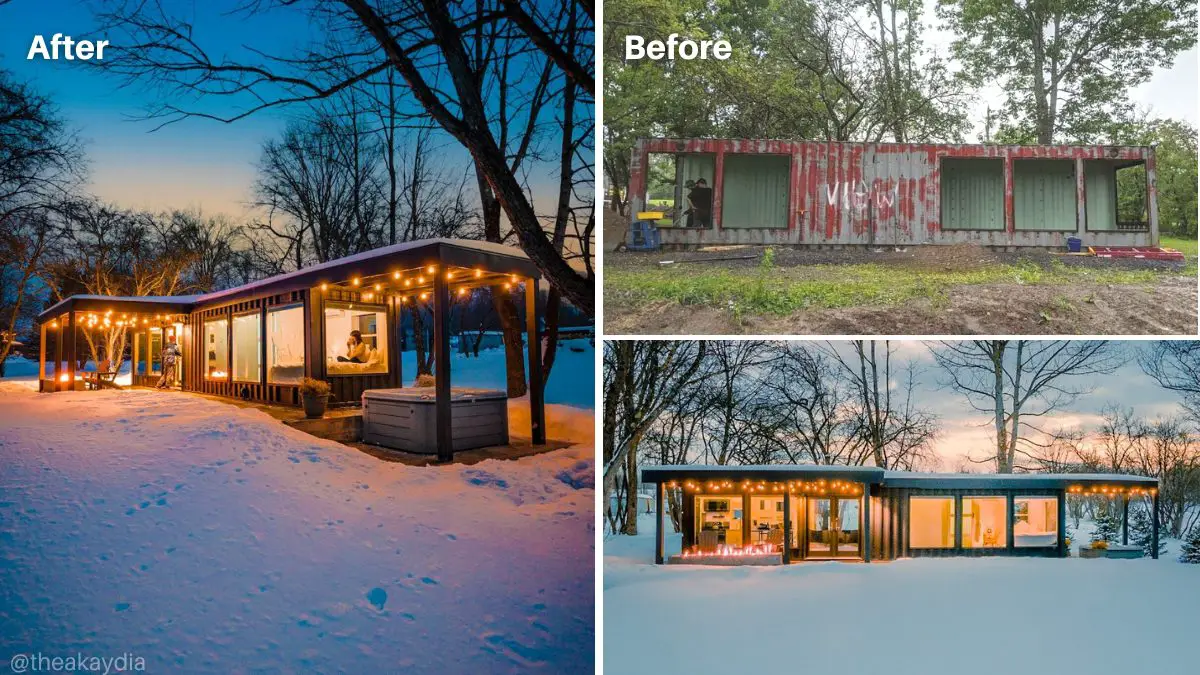 Breathtaking Shipping Container Transformation- Living in a Container