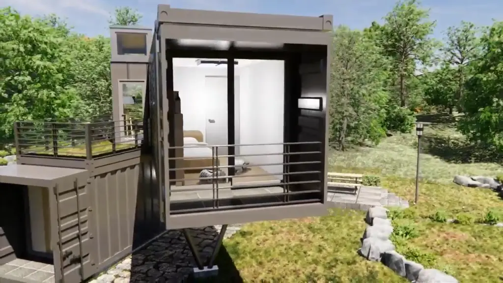 915 sqft 2-Storey Container House Design