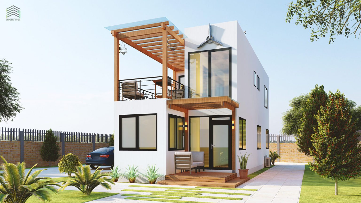 3 Bedrooms Luxury Shipping Container House Model by Priscila Azzini ...