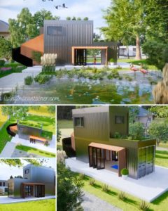 Shipping Container Backyard GYM and Office