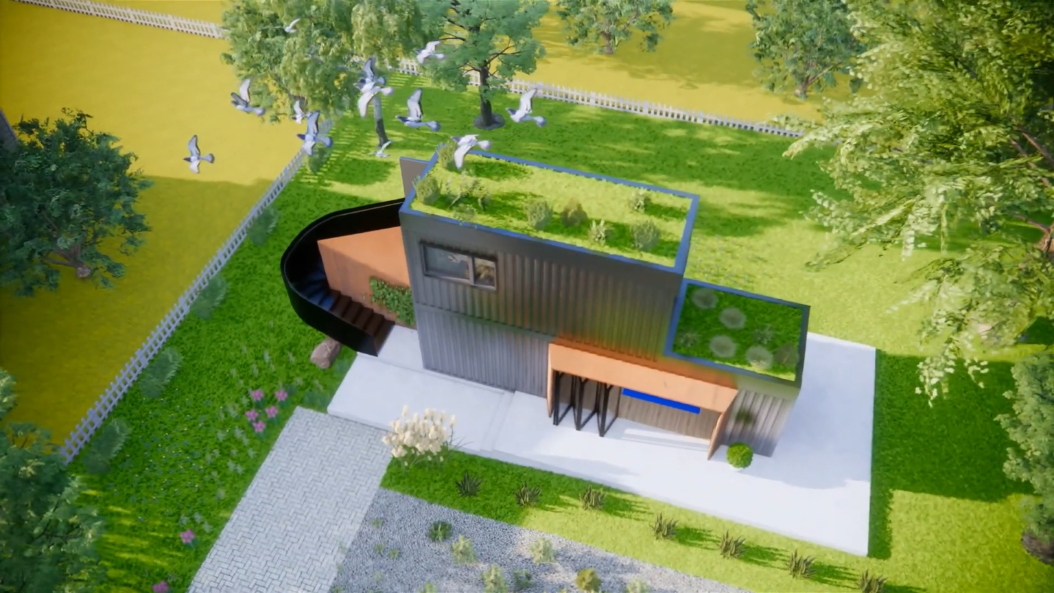 Shipping Container Backyard GYM and Office