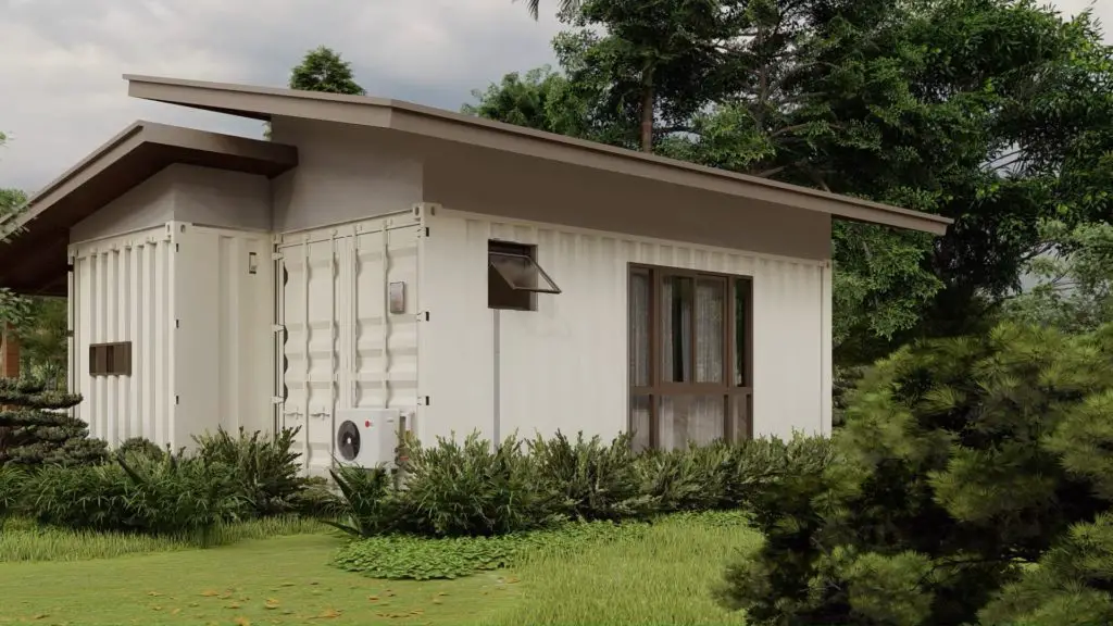 White Painted Tiny Container House Design