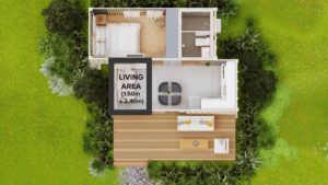 White Painted Tiny Container House Design - Living in a Container