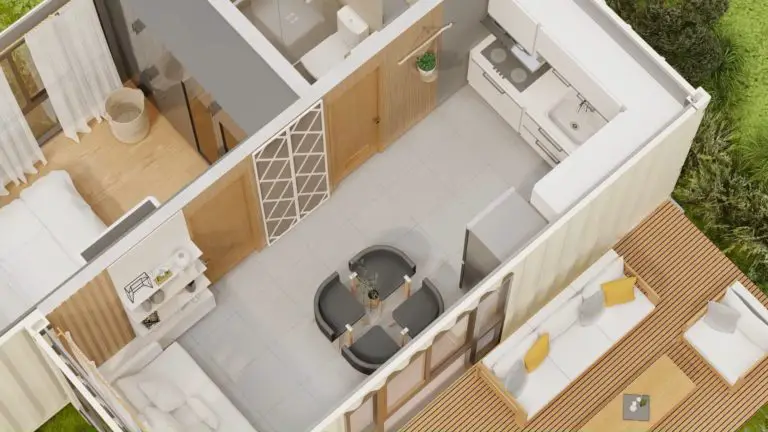 White Painted Tiny Container House Design - Living in a Container