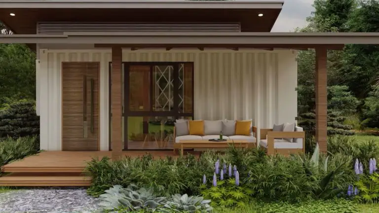 White Painted Tiny Container House Design