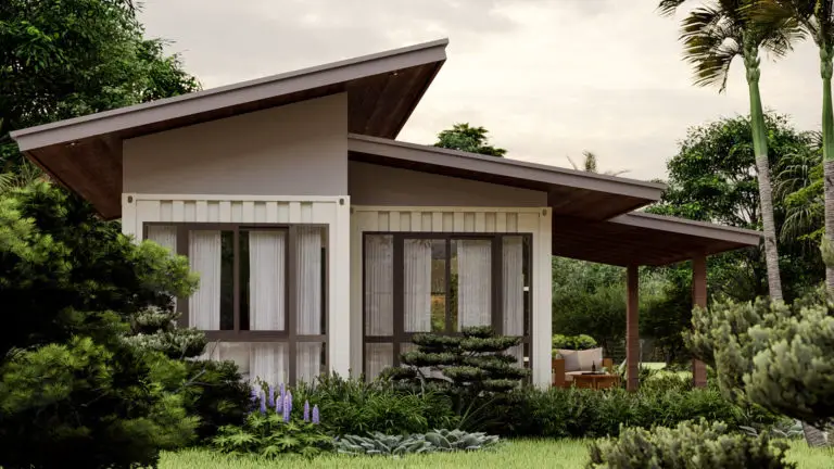 White Painted Tiny Container House Design