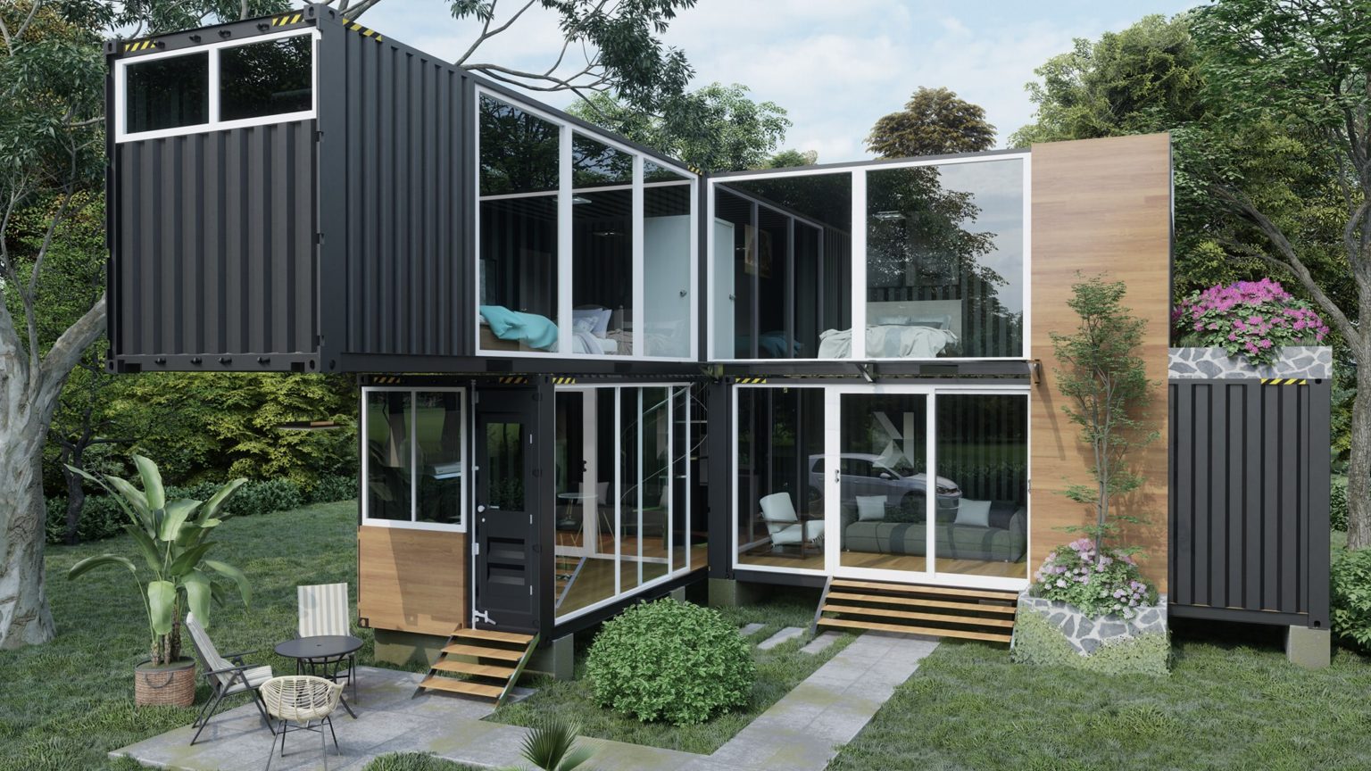 Black Shining Container Home Black Shining Container Home