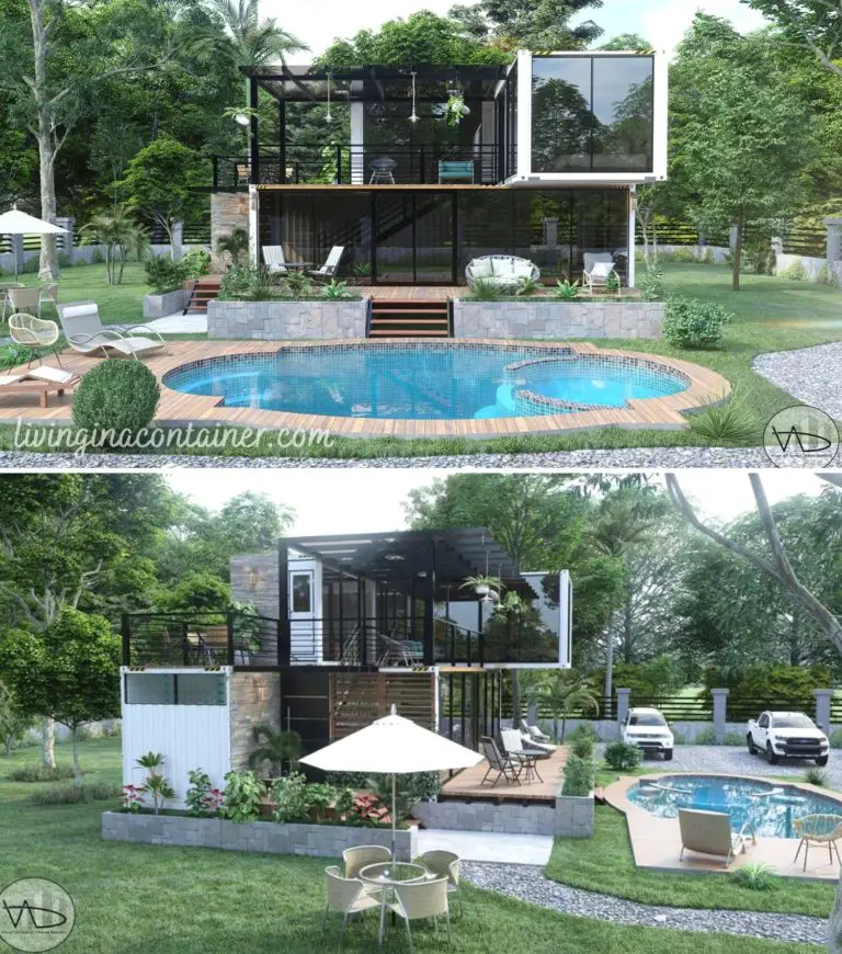 Container Home with a Swimming Pool