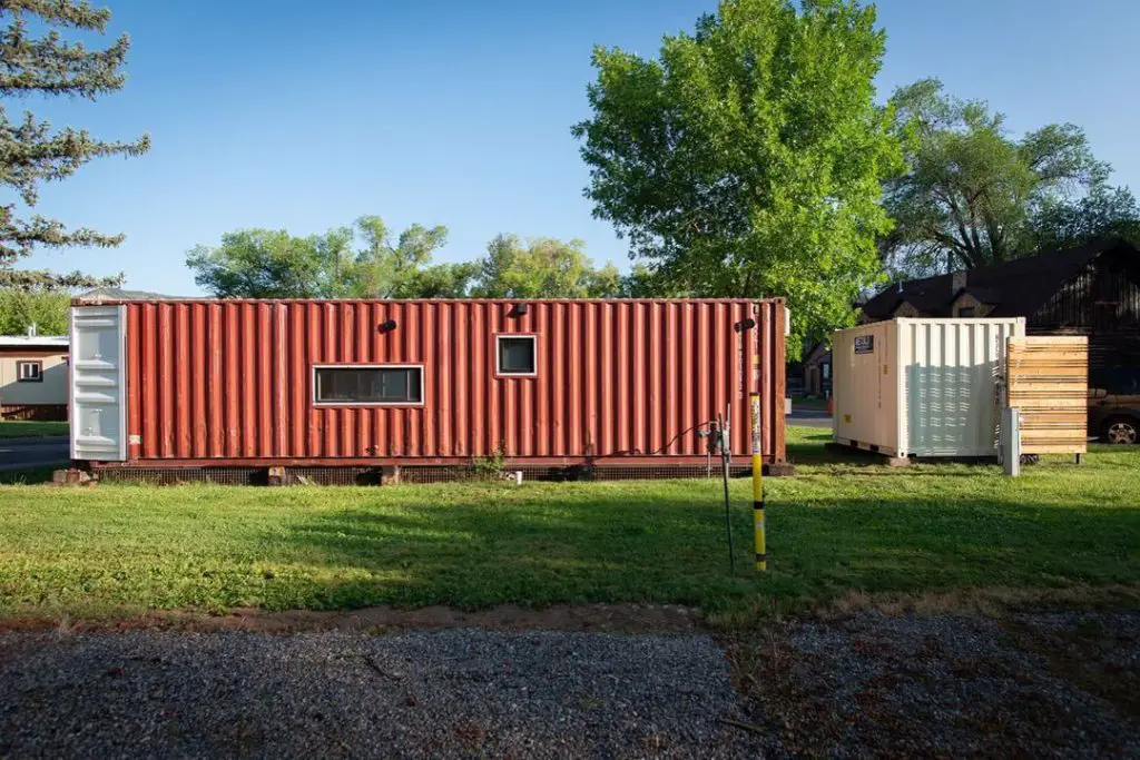 Container Home Painted Red