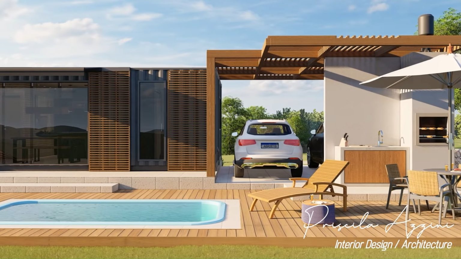 Shipping Container House with Pool - Living in a Container